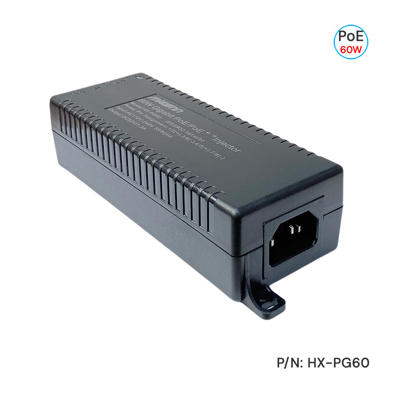 Bộ cấp nguồn PoE injector 60W HX-PG60 băng thông Gigabit