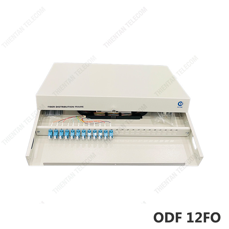 ODF 12FO gắn rack chuẩn LC/UPC single mode HO-LINK