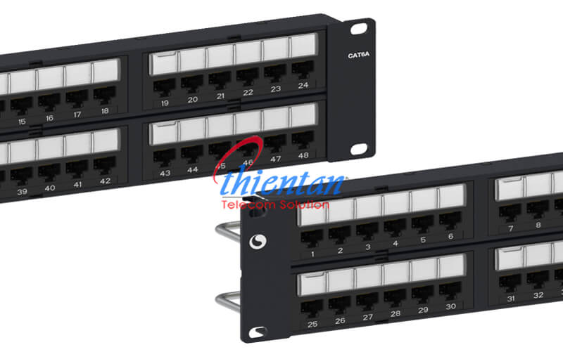 Patch panel 48 port Cat6A chống nhiễu Amp/Commscope 760162818
